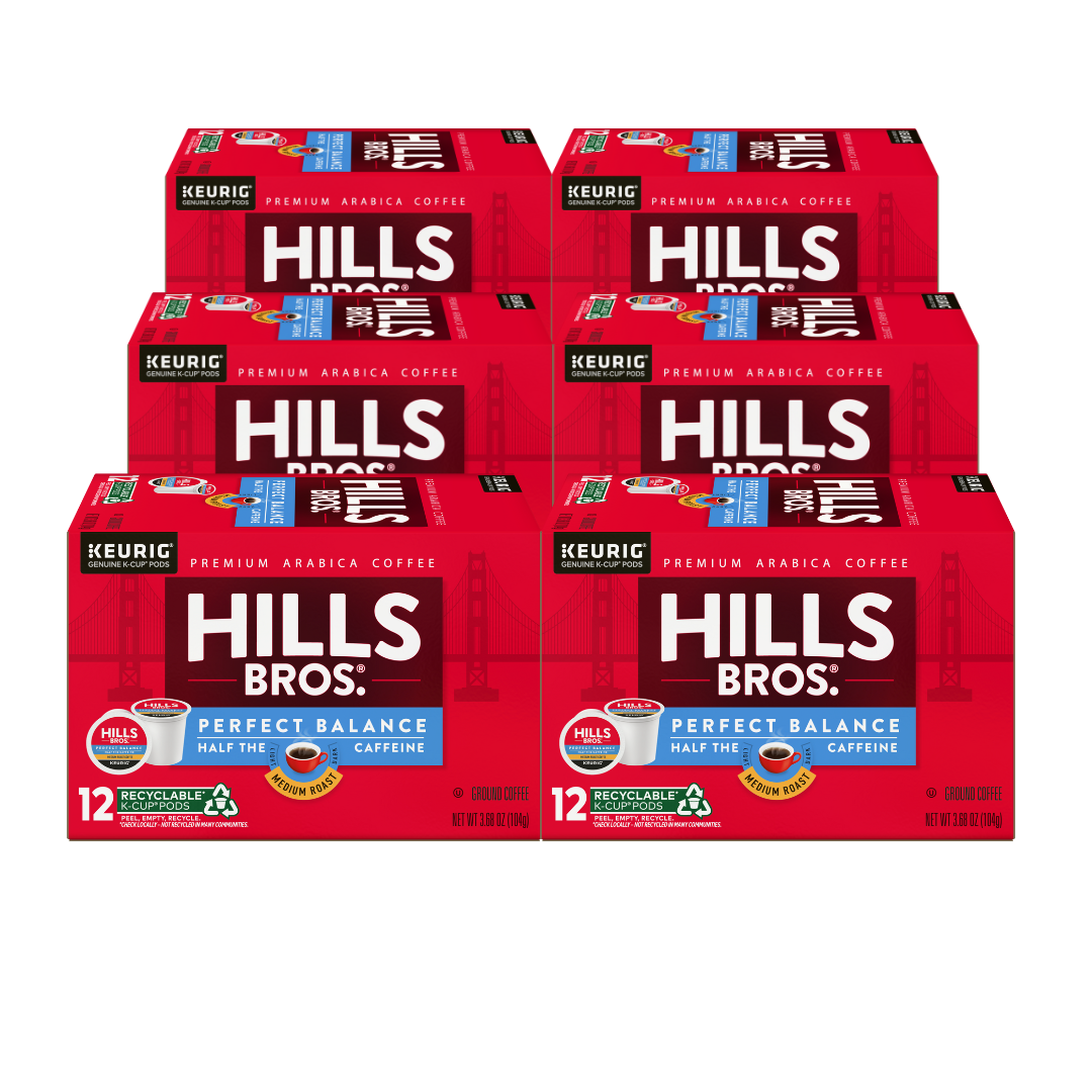 NEW-Hills Bros.® K-Cup® Pods - Perfect Balance - Medium Roast – Massimo Zanetti Beverage (ShopMZB)